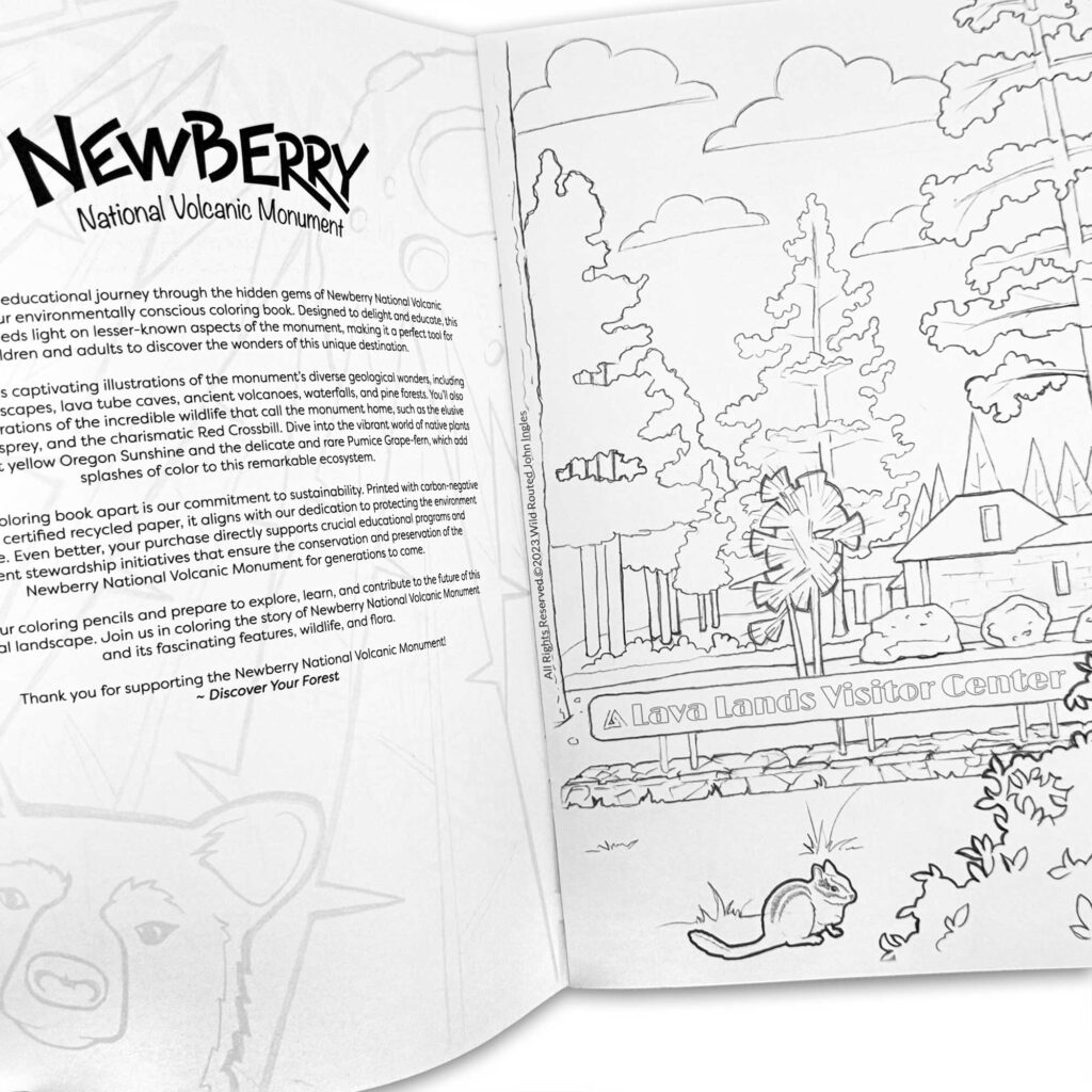 Newberry National Volcanic Monument Coloring Book - Discover Your Forest